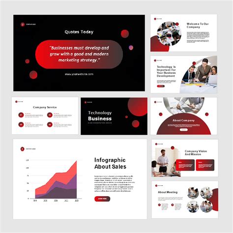 Powerpoint Backgrounds Technology Red