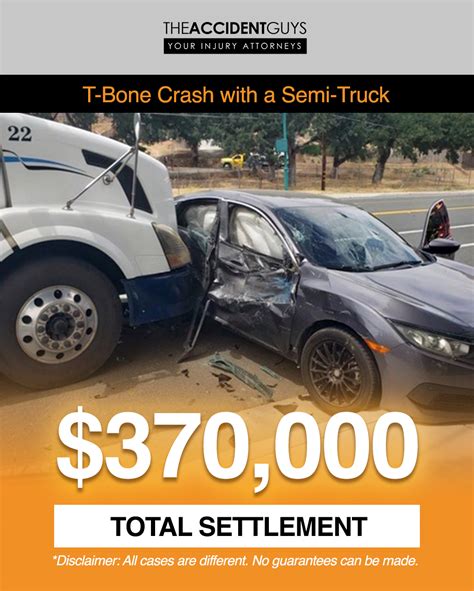 The Accident 370000 Settlement After A T Bone Crash With A Semi