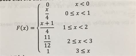 Solved Suppose That The Distribution Function Of X Is Given Chegg