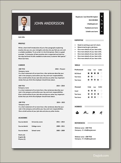Effective Cv Template Immediately Download This Cv Template Get The 1