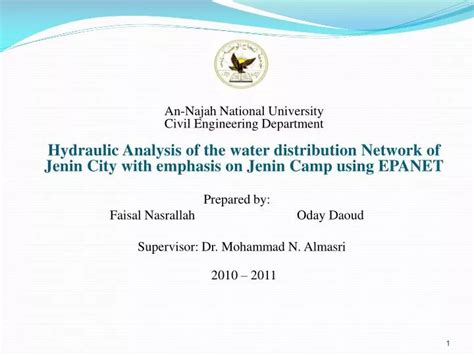 Ppt The Importance Of Water Distribution Networks Powerpoint