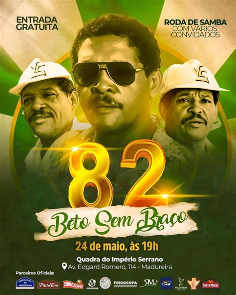 Galeria Do Samba Imp Rio Serrano Celebra Os Anos De Beto Sem Bra O Com Roda De Samba E