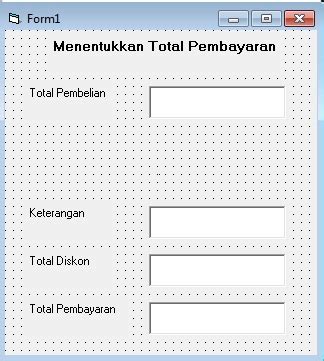 Cara Membuat Perhitungan Total Pembayaran Menggunakan Visual Basic