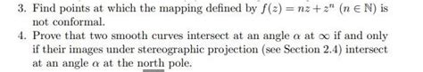 Solved 3 Find Points At Which The Mapping Defined By Chegg