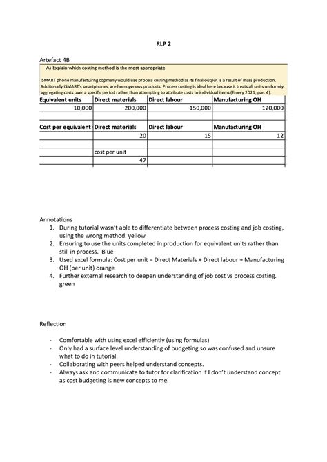 RLP RLP RLP Artefact B Annotations During Tutorial Wasnt Able To Differentiate