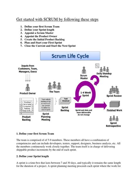 Steps To Implement Scrum Pdf Scrum Software Development
