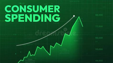 Animated Green Graph Showing Rising Consumer Spending Trends With