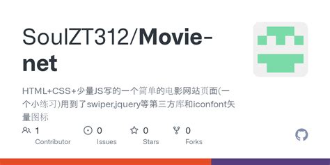 Github Soulzt312movie Net Htmlcss少量js写的一个简单的电影网站页面一个小练习用到了