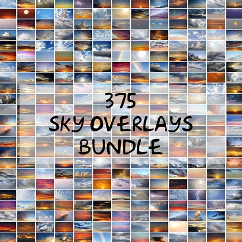 375 Sky Overlays Sky Photoshop Overlays Photo Edit Etsy