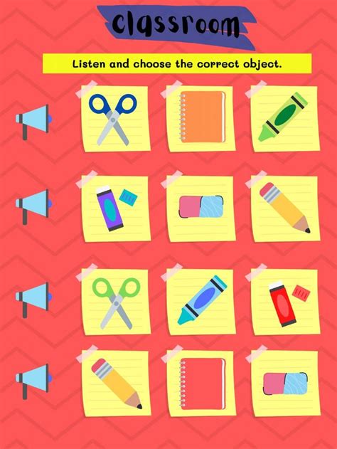 Classroom Objects Online Exercise For Preescolar Classroom English Teaching Materials Babe