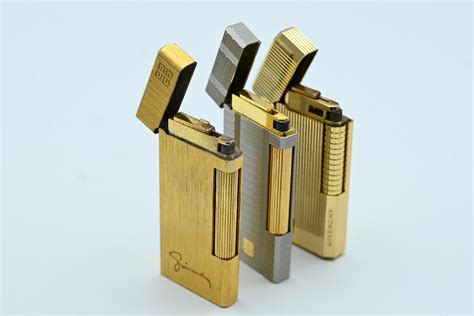 S12 Givenchy ジバンシー 2000 ローラーガスライター 3点セット ゴールドシルバー 着火未確認ガスライター｜売買された