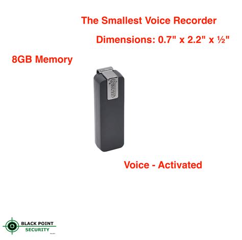The Smallest Mini Hidden Voice Activated Recorder Recording Device 8gb