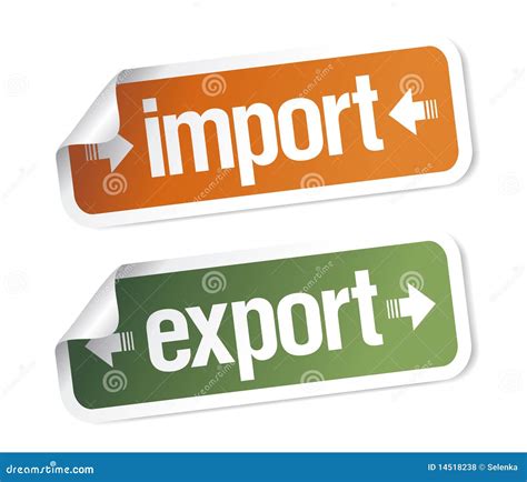 Import And Export Stickers Stock Vector Illustration Of Symbol 14518238