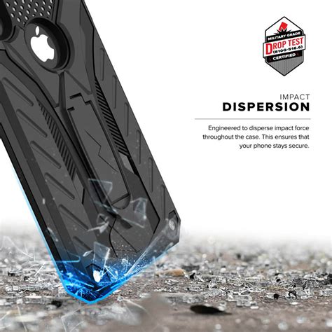 Zizo Static Iphone Xr Kickstand Tough Case Black