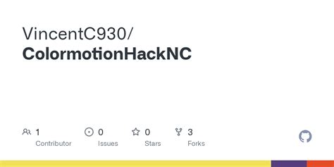 GitHub VincentC930 ColormotionHackNC