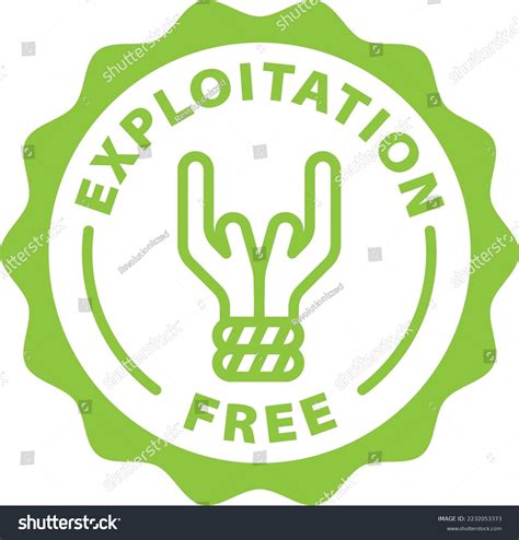Exploitation Free Green Stamp Symbol Outline Stock Vector Royalty Free