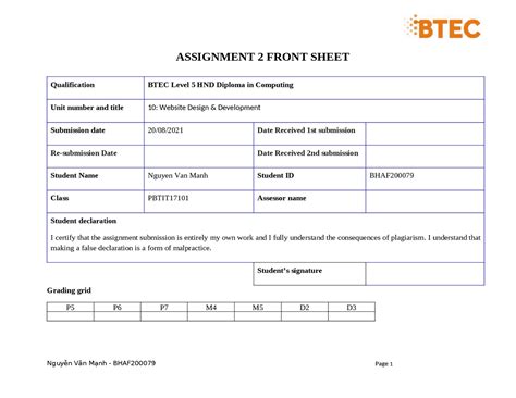 Assignment 2 Wdd Btec Fpt Slides Web Design And Development Docsity