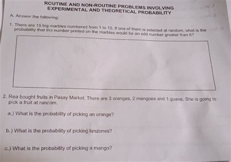 Solved Rcutine And Non Routine Problems Involving Experimental And