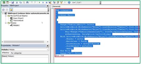 Ordenar datos mientras se escribe en Excel automáticamente