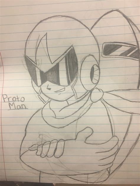 Protoman Sketch | MegaMan Amino