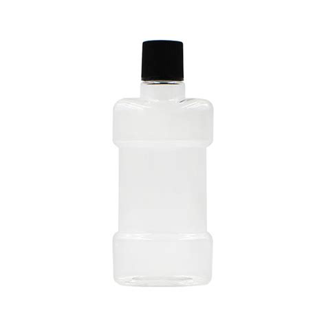 Cosmetic Packaging Pet 250ml 500ml Plastic Bottle For Mouthwash Flat