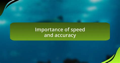 How I Balanced Speed And Accuracy In Data • Esonet
