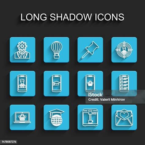 노트북 졸업 모자 지구본 내부에 기어가 있는 헤드 커피 머신과 컵 봉투 발렌타인 하트 모바일 스마트폰 연락처 및 아이콘에 라인