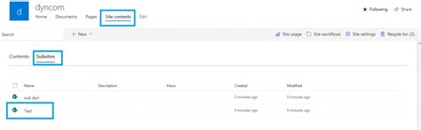 How To Create A Subsite In SharePoint