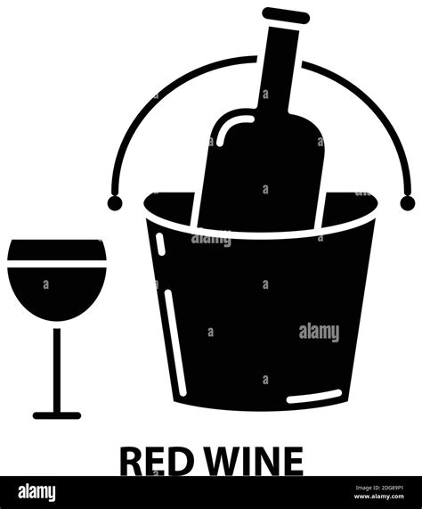 Red Wine Icon Black Vector Sign With Editable Strokes Concept