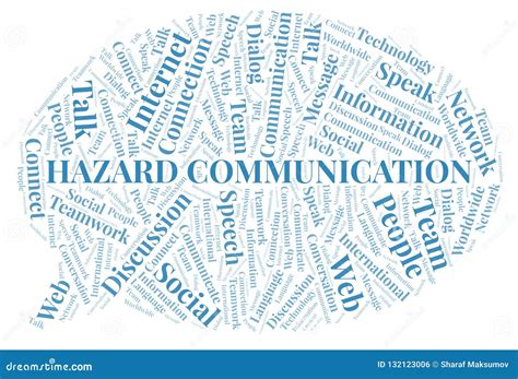 Hazard Communication Word Cloud Stock Illustration Illustration Of