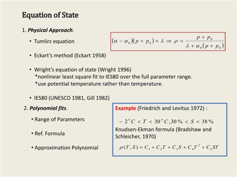 Ocean Modeling Equations Of State And Eddy Diffusivity