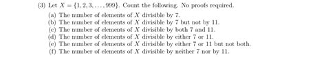 3 ﻿let X 123dots999 ﻿count The Following No