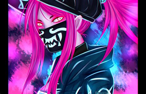 Kda Akali Neon By Renavie On Deviantart