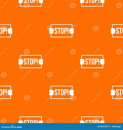 Stop Pattern Seamless Stock Vector Illustration Of Accident 98478674