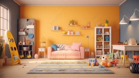 어린이를 위한 보육실 3d 렌더링의 세계를 탐험해보세요 어린 배경 거실 배경 거실 가구 배경 이미지 Hd 어린 거실 거실 가구 배경 사진 무료 다운로드 Lovepik