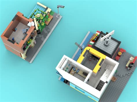 Lego Moc Downtown By The Lego Master Rebrickable Build With Lego