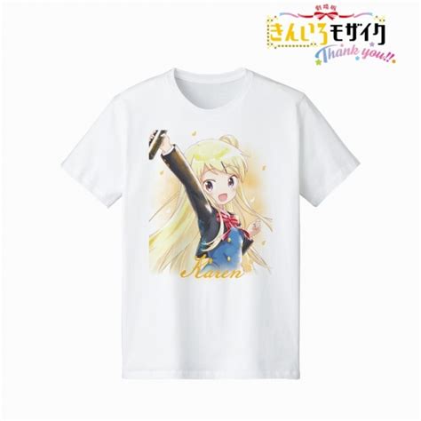【グッズ Tシャツ】きんいろモザイク Thank You 九条カレン Ani Art Aqua Label Tシャツメンズサイズxl