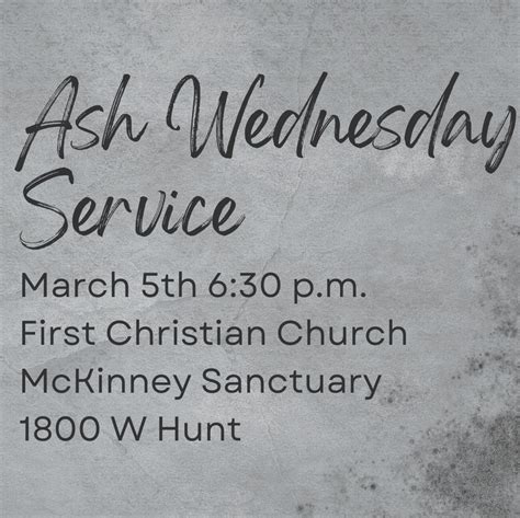 First Christian Church Of Mckinney The Season Of Lent Begins Next
