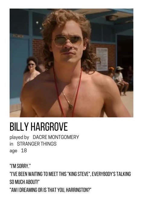 Billy Hargrove Stranger Things Poster Stranger Things Stranger