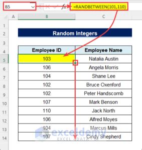 How To Use RANDBETWEEN Function In Excel 5 Ideal Examples
