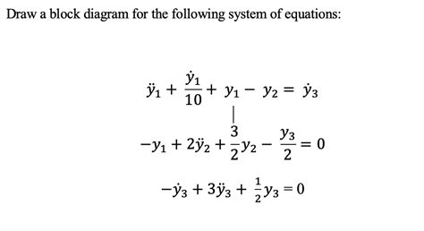 Solved Just Draw A Block Diagram For The Following System Chegg