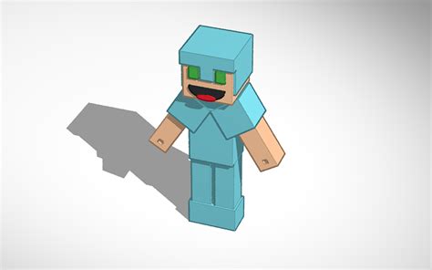 3d Design Steve Diamond Armor Mincraft Tinkercad