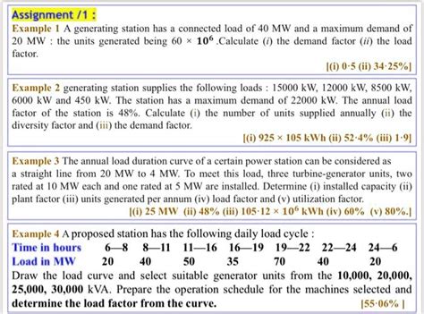 Solved Assignment1 Example 1 A Generating Station Has A Connected