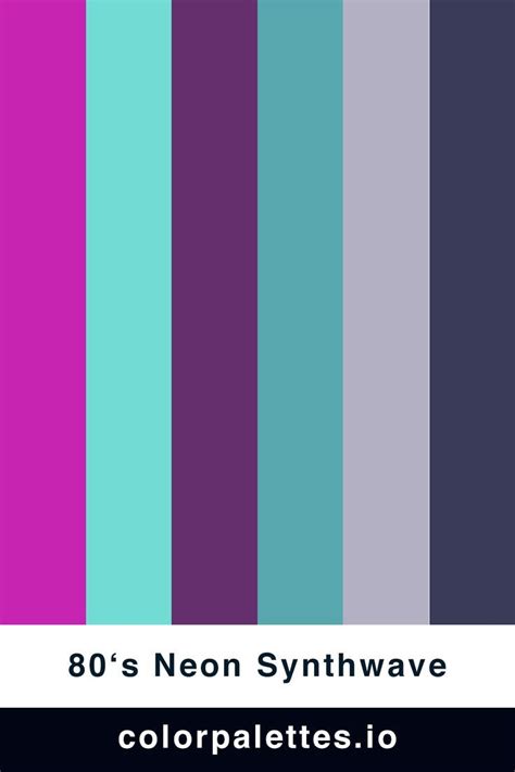 80 s neon synthwave color palette color palette synthwave color