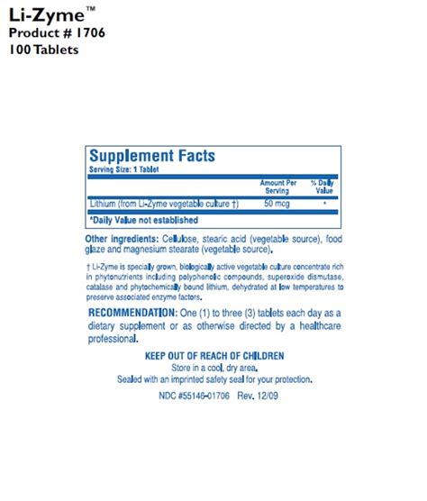 Li Zyme Lithium Biotics Research The Drugless Doctor