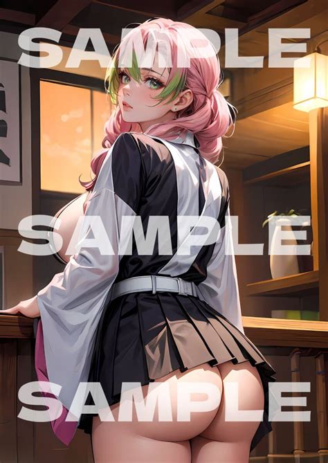 【未使用】43 最終出品 【a4写真用紙・高画質】『鬼滅の刃 甘露寺蜜璃』グラビア コスプレ セクシー アニメ イラスト 同人 ポスター