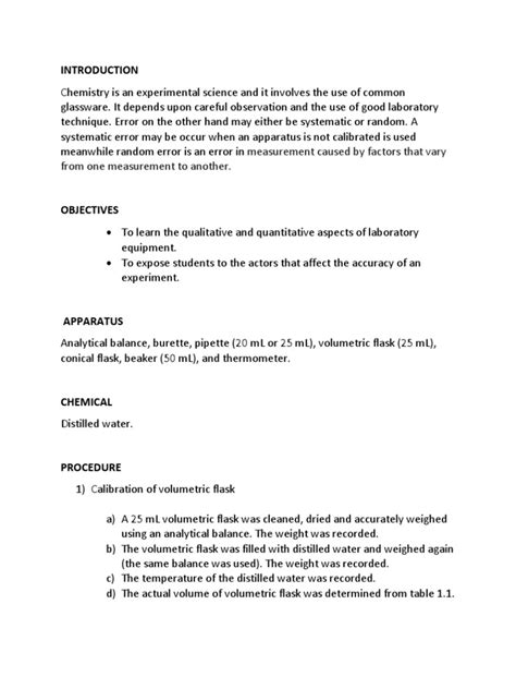Chemistry Lab Report Pdf Observational Error Physical Sciences