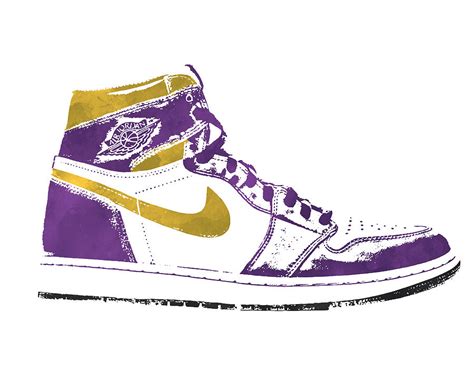 Los Angeles Lakers Iconic Air Jordan Watercolor Strokes Pixel Art 5