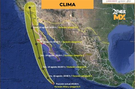 Huracán Hilary Crece A Categoría 4 Antes De Su Llegada A Baja
