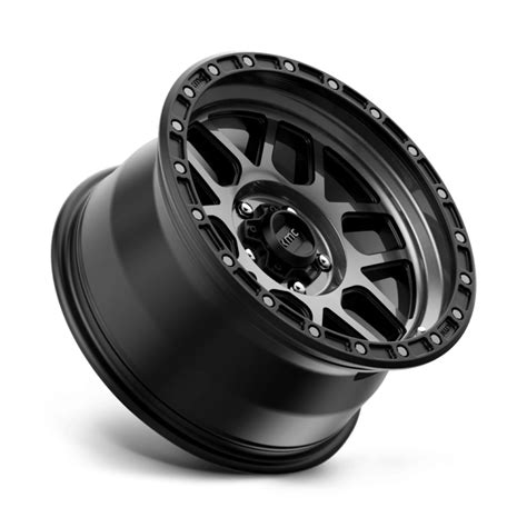 Alloy Wheel Km544 Mesa Satin Black W Gray Tint Kmc